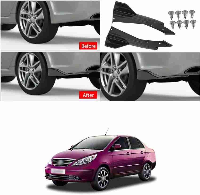 XZRTZ Rear Bumper Splitter Lip Diffuser Wrap Angle Anti Scratch Protection D219 Matte Glossy Chrome Tata Manza Rear Garnish Price in India Buy XZRTZ Rear Bumper Splitter Lip Diffuser Wrap Angle Anti S...