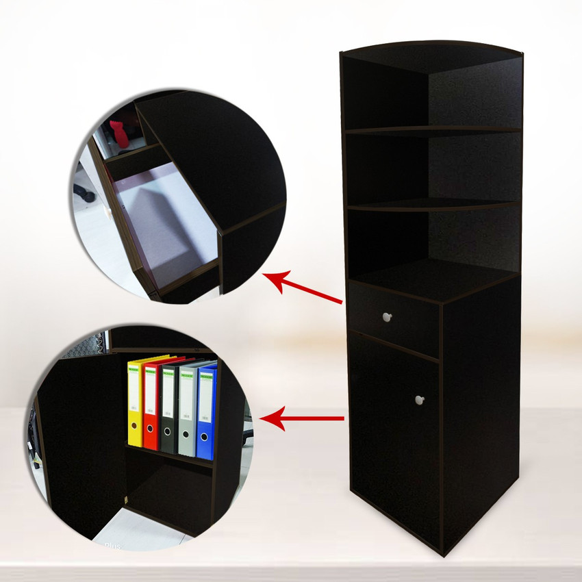 Corner Cabinet Living Room Black | Baci Living Room