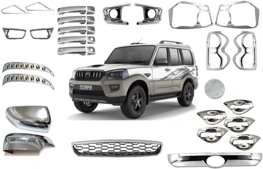 paxauto Exterior Chrome Accessories Combo Kit for Scorpio 2014 2016 Set of 27Pcs Chrome MAHINDRA Scorpio Side Garnish Price in India Buy paxauto Exterior Chrome Accessories Combo Kit for Scorpio 2014 ...