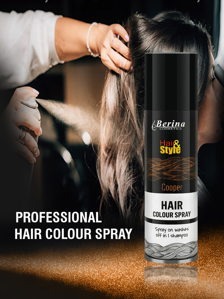 Berina Hair Color Spray Copper Pack of 2 Hair Spray Price in India Buy Berina Hair Color Spray Copper Pack of 2 Hair Spray Online In India Reviews Ratings Features Flipkart