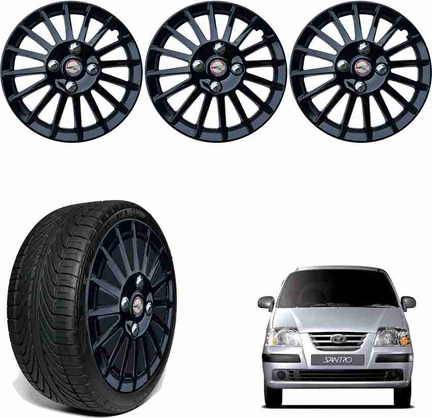 WolkomHome Car Wheel cap Hub Cap 13 Inch Wheel Cover Multi Spike Full Black CS25 Wheel Cover For Hyundai Santro Price in India Buy WolkomHome Car Wheel cap Hub Cap 13