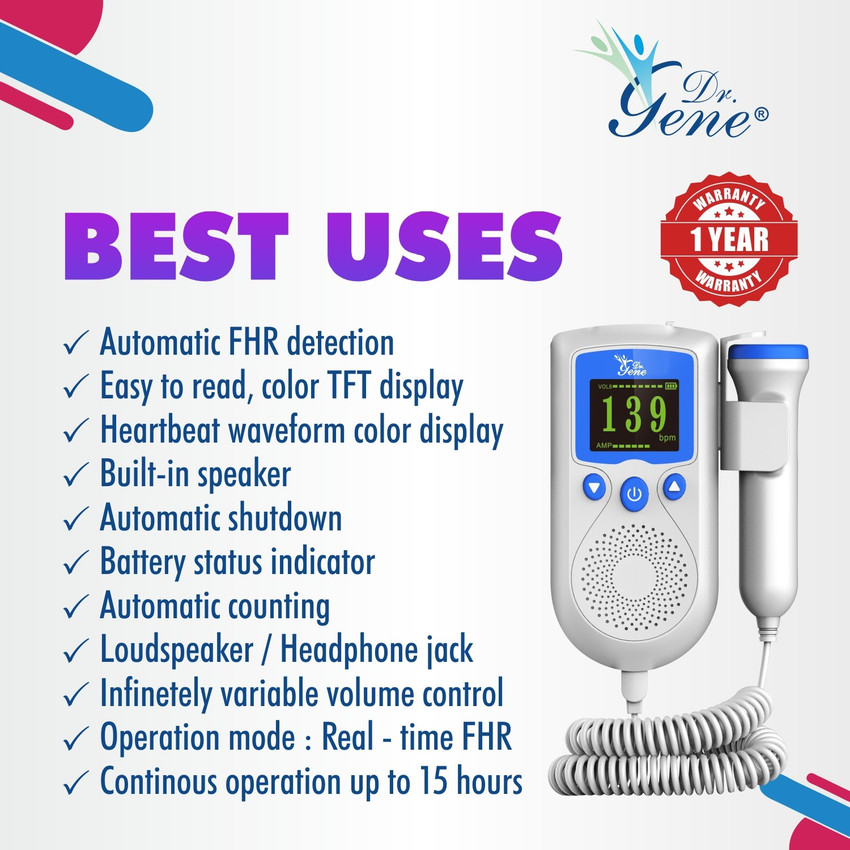 A100D Digital Fetal Doppler Ultrasound Sound Baby Heartbeat, 60% OFF