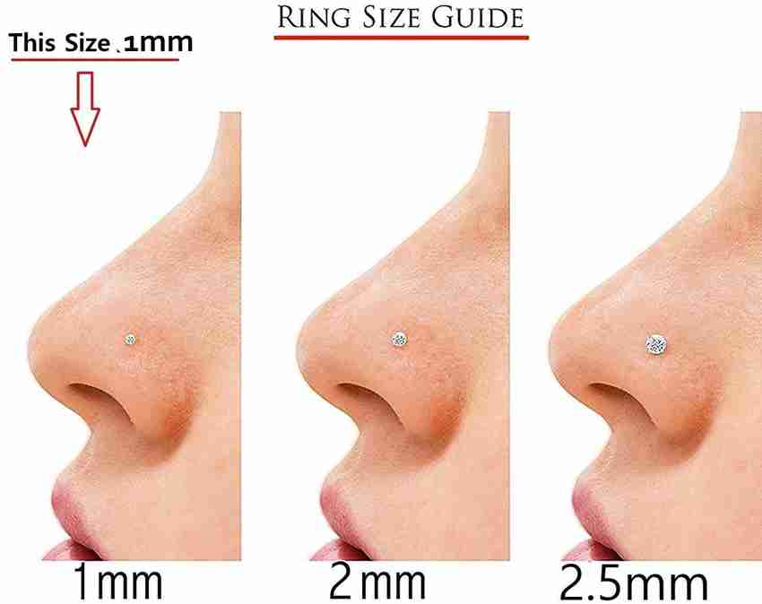 Nose Piercing Stud Sizes Chart ONESING 40 PCS 20G Nose Rings/Nose