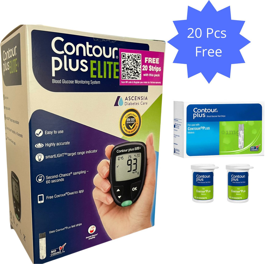 Contour Plus Blood Glucose Monitoring System Glucometer, 41% OFF