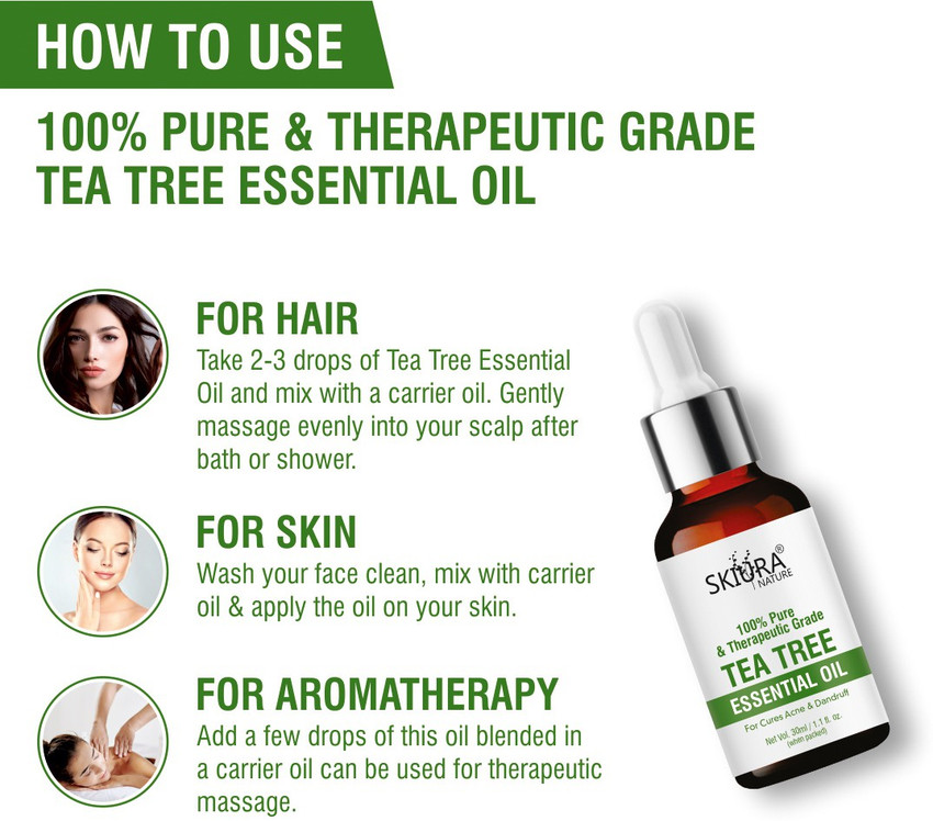 Skiura Nature Pure Tea Tree Essential Oil For Anti Dandruff Hair Growth Anti Hair Fall Hair Oil Price in India Buy Skiura Nature Pure Tea Tree Essential Oil For Anti