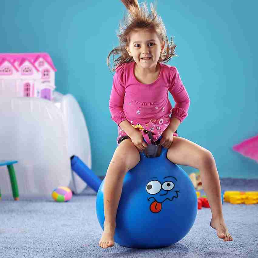 Remang 45cm Hip Pity Kids Exercise Ball Multi Function Jump Bouncy Ball with Handles Inflatable Hoppers Bouncer