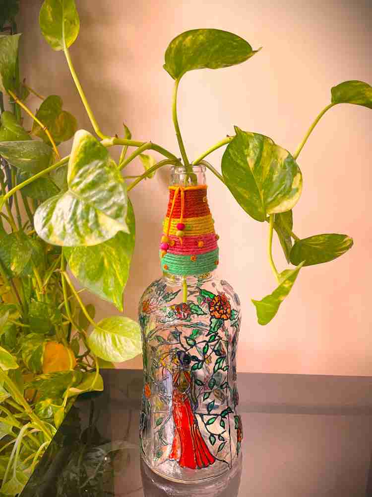 Money Plant In Glass Bottle