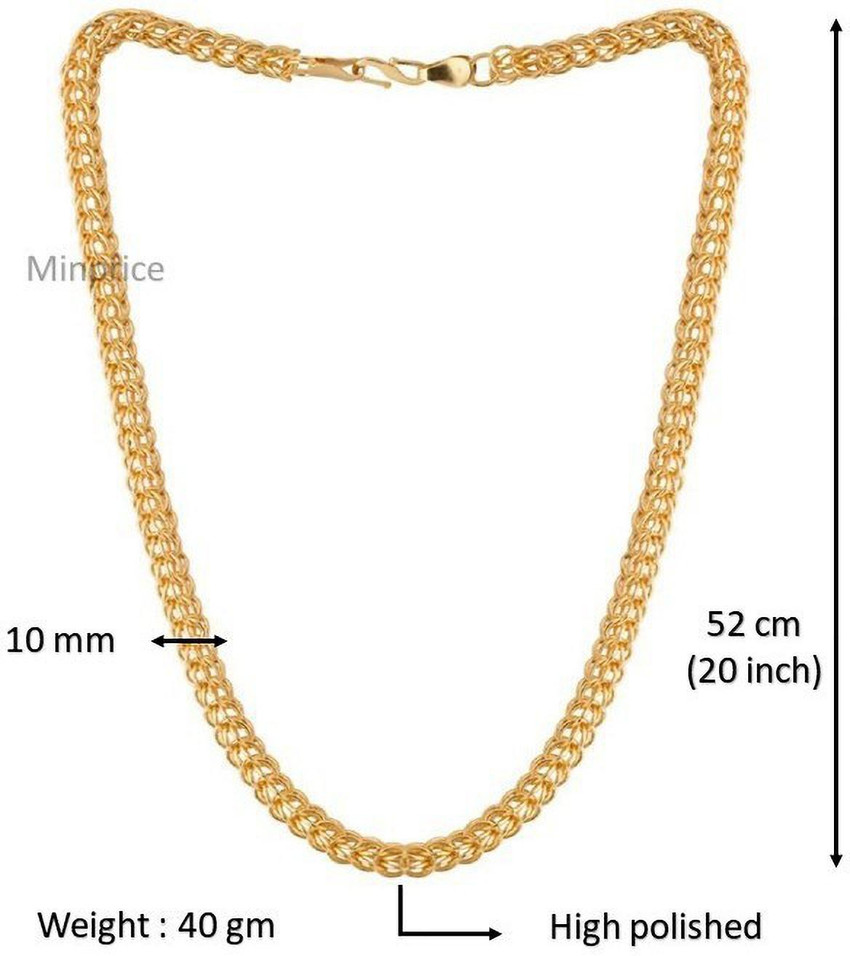 Minprice High Quality Gold Plated Linked Necklace Brass Metal Chain for Men Boy Gold plated Plated Brass Chain Price in India Buy Minprice High Quality Gold Plated Linked Necklace Brass Metal Chain