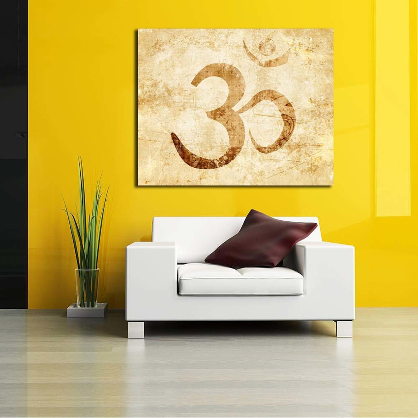 Om Symbol Painting Om Symbol D4 Canvas Painting Synthetic Frame