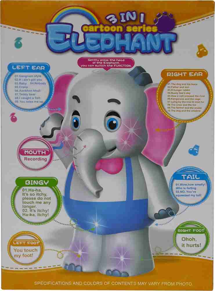Talking elephant toy store