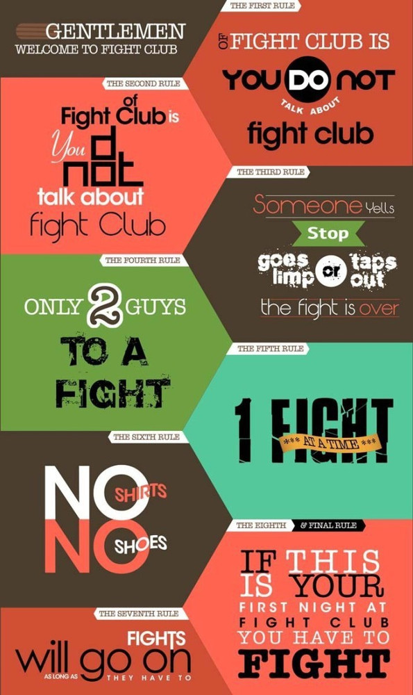 Fight Club Rules Poster
