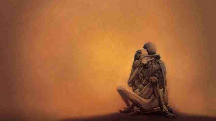 Zdzislaw Beksinski Embrace Zdzisław Beksiński | Untitled (1970)