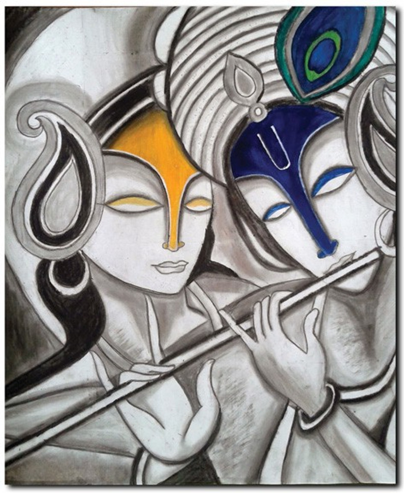 Lord Krishna And Radha Paintings Radha Krishna Wall Art Canvas