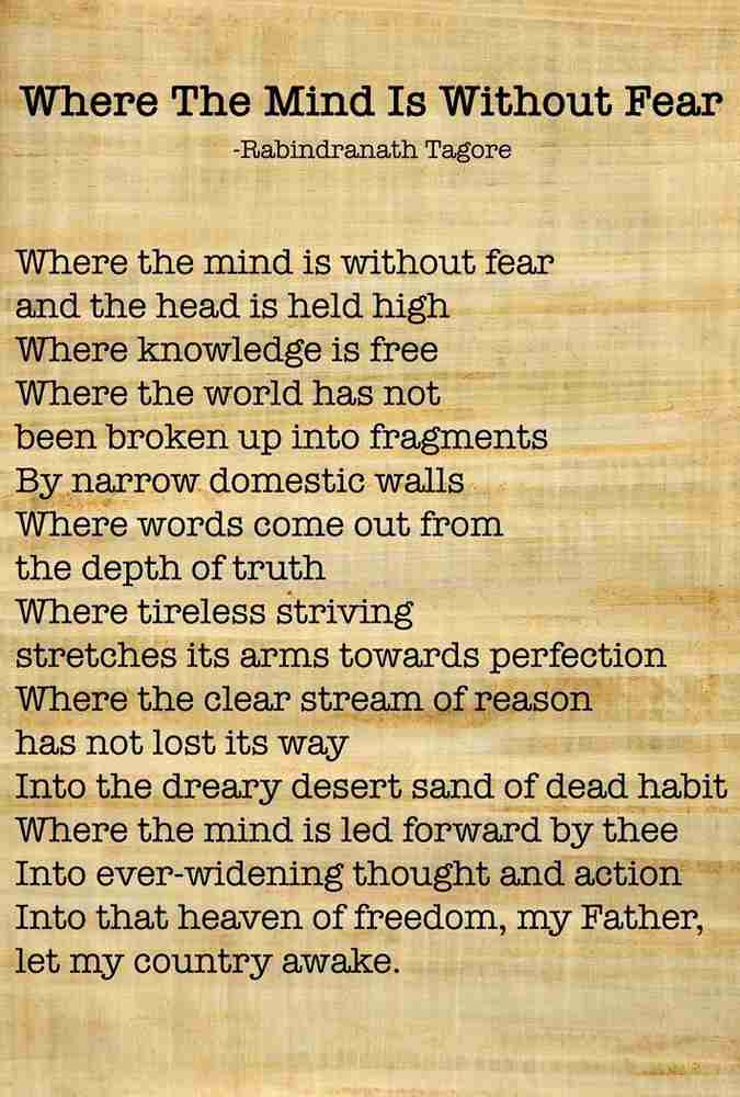 Rabindranath Tagore Poems Wallpaper