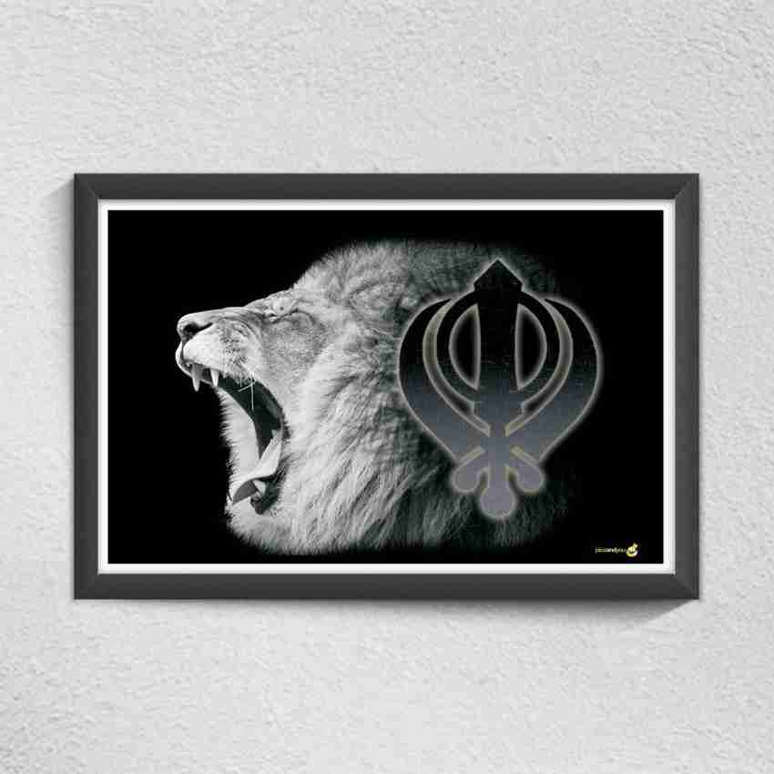 Khanda Sahib With Lion