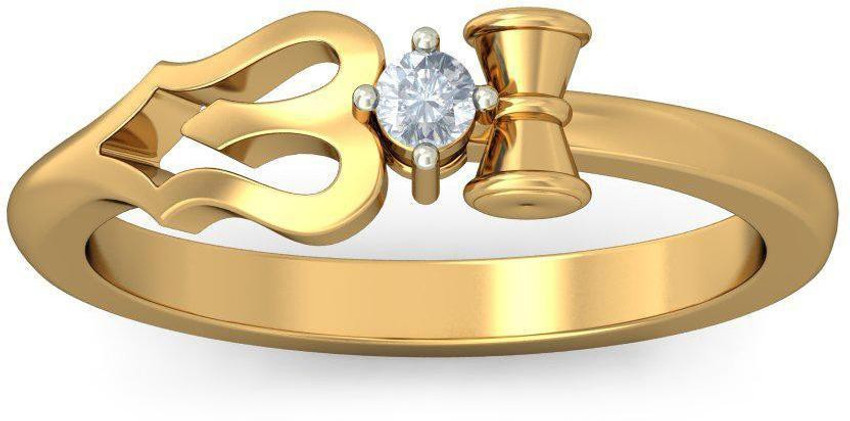 BLUESTONE The Divine Trishool for Her 18kt Diamond Yellow Gold ring Price in India Buy BLUESTONE The Divine Trishool for Her 18kt Diamond Yellow Gold ring online at Flipkart