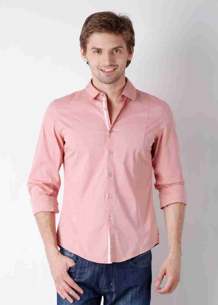 Pink calvin klein shirt store