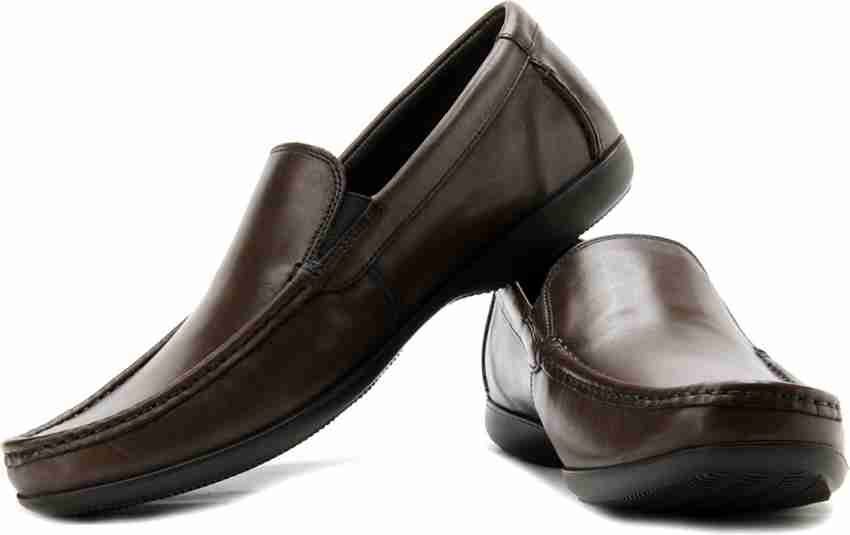 CLARKS Finer Sun Genuine Leather Slip On Shoes For Men