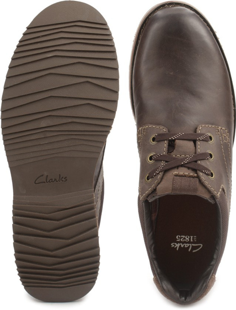 CLARKS Mahale Plain Men Genuine Leather Sneakers For Men Buy DARK BROWN Color CLARKS Mahale Plain Men Genuine Leather Sneakers For Men Online at Best Price Shop Online for Footwears