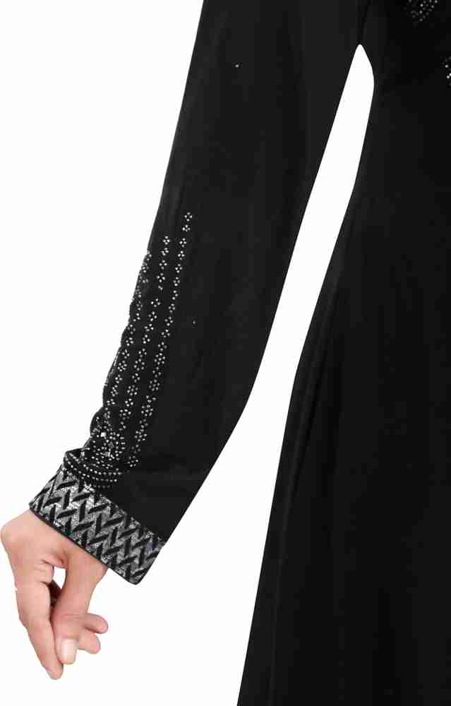 Abaya Hand Black Stone Design