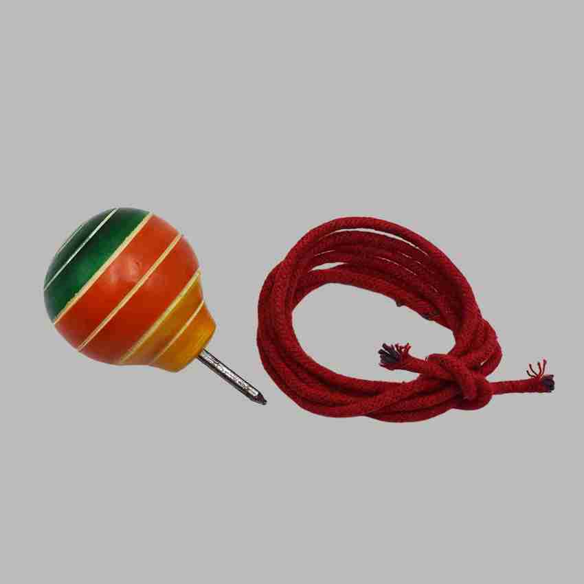 Wooden Spinning Top Clipart