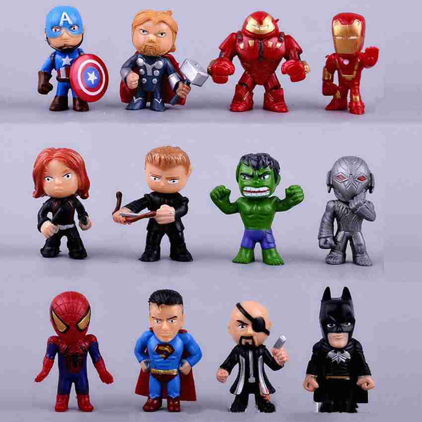 Delite New 12 Mini Punk Avengers Cute Cartoon Toy Figures 5 cm PVC Tiny Models New 12 Mini Punk Avengers Cute Cartoon Toy Figures 5 cm PVC Tiny Models Buy