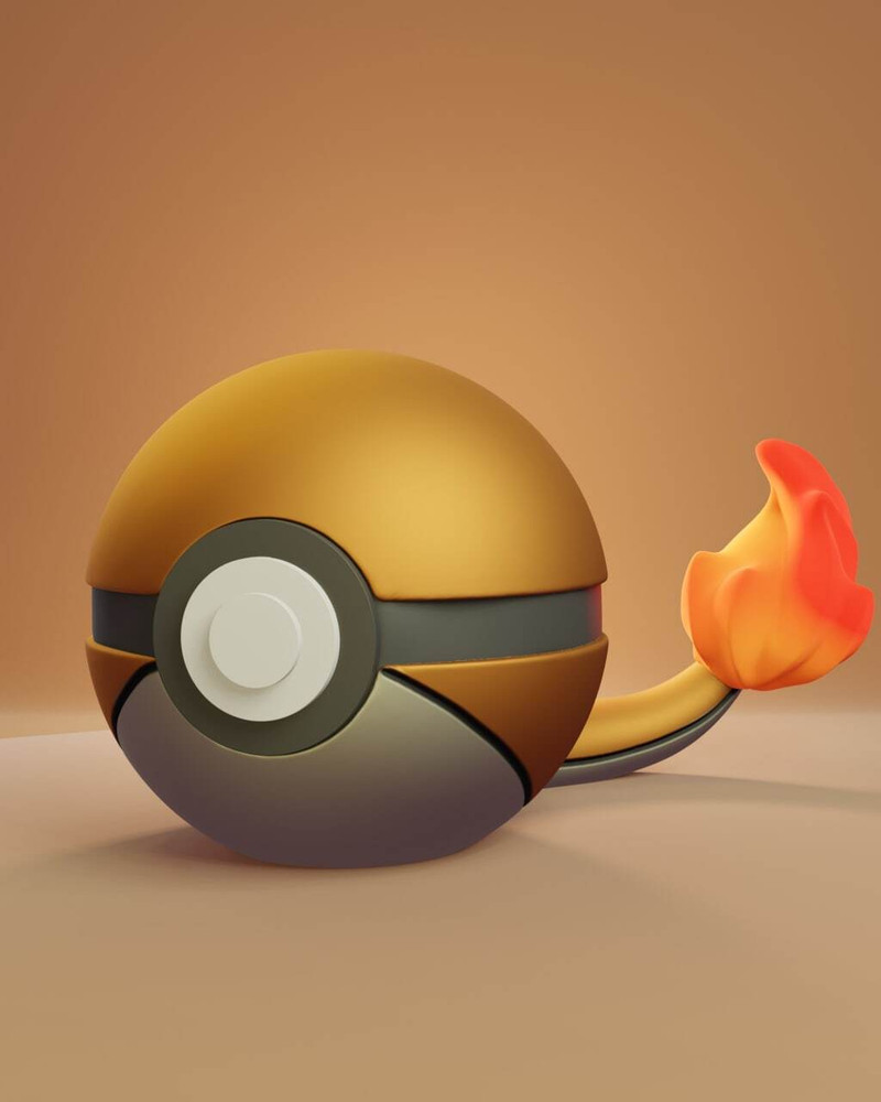 The Pokeball Of Charmander Pokemon Mega Construx Evergreen Poke Ball