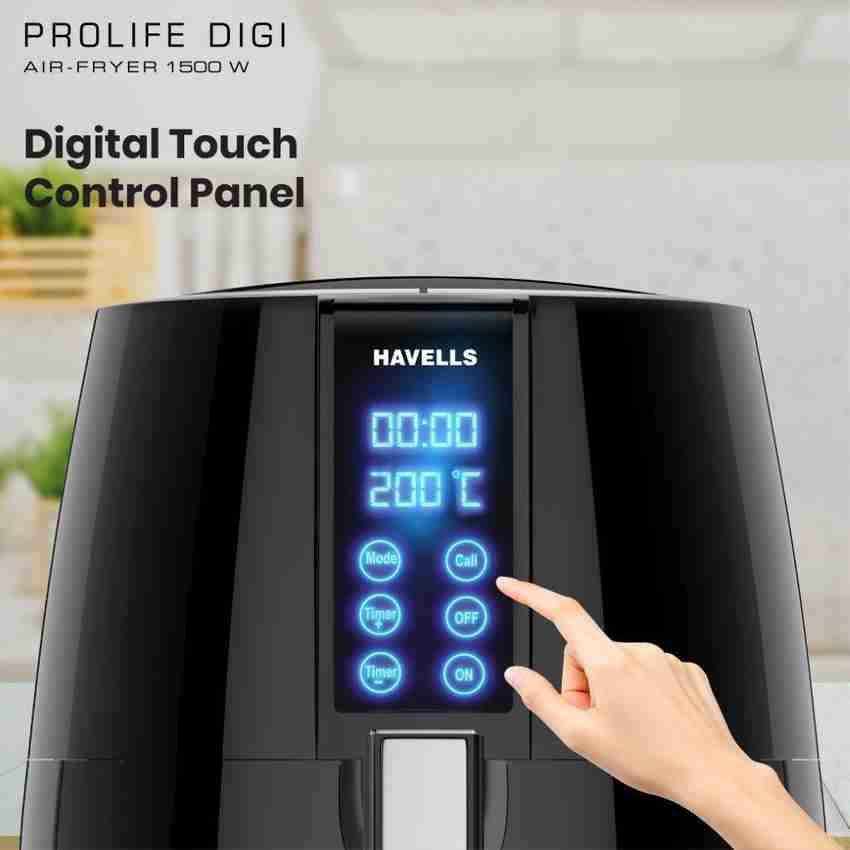 HAVELLS PROLIFE DIGI with Advance Hot Air Technology Temperature Control Air Fryer Price in India Buy HAVELLS PROLIFE DIGI with Advance Hot Air Technology Temperature Control Air Fryer online at Flipk...
