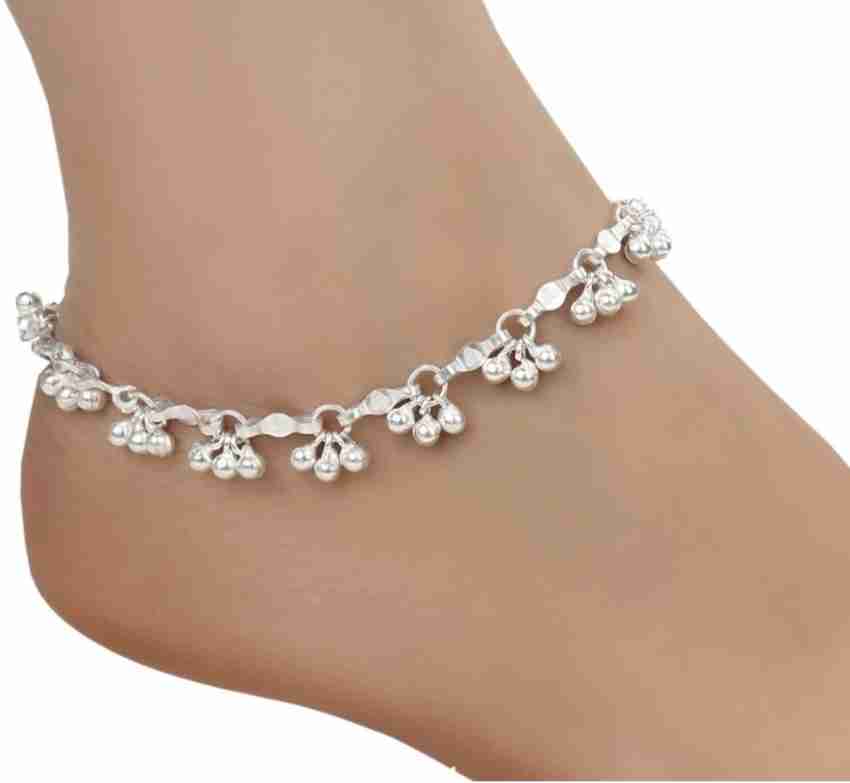 Cntzk indian fansi treditional anklet gota chandi payal combo pcs new design Silver Anklet Price in India Buy Cntzk indian fansi treditional anklet gota chandi payal combo pcs new design Silver