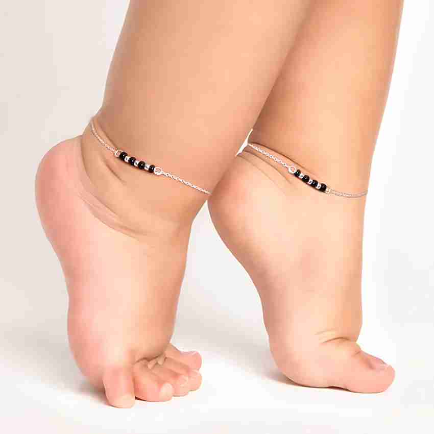 GIVA 925 Silver Black Beads Kids Anklet 3 5 yrs Lifetime Plating 6 Month Warranty Sterling Silver Toe Anklet Price in India Buy GIVA 925 Silver Black Beads Kids Anklet 3 5 yrs Lifetime Plating 6 Month
