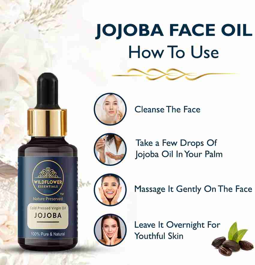 Wildflower essentials 100 Pure Natural Jojoba Oil Face Oil Lightweight Face Oil For Combination Skin Face Wash Price in India Buy Wildflower essentials 100 Pure Natural Jojoba Oil Face Oil Lightweight
