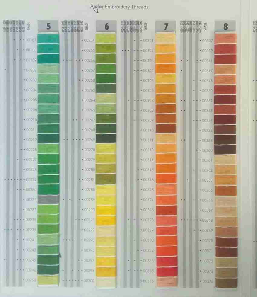 Anchor Thread Color Chart
