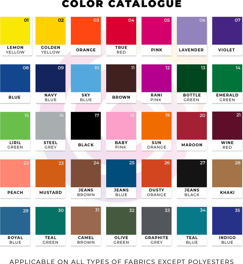 KADAM Fabric Dye Colour Shade 29 Royal Blue Pack of 10 Single Color Pouches
