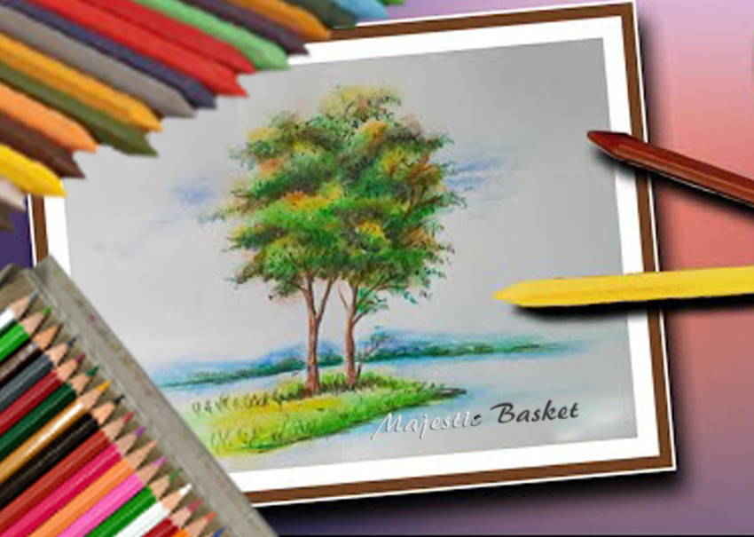 Easy Drawings Of Nature Coloured