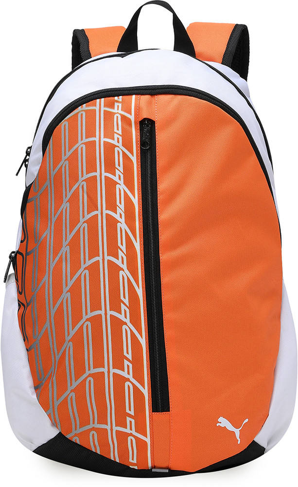 PUMA Typography Backpack 28.2 L Laptop Backpack Charcoal Grey Rickie Orange White Price in India Flipkart