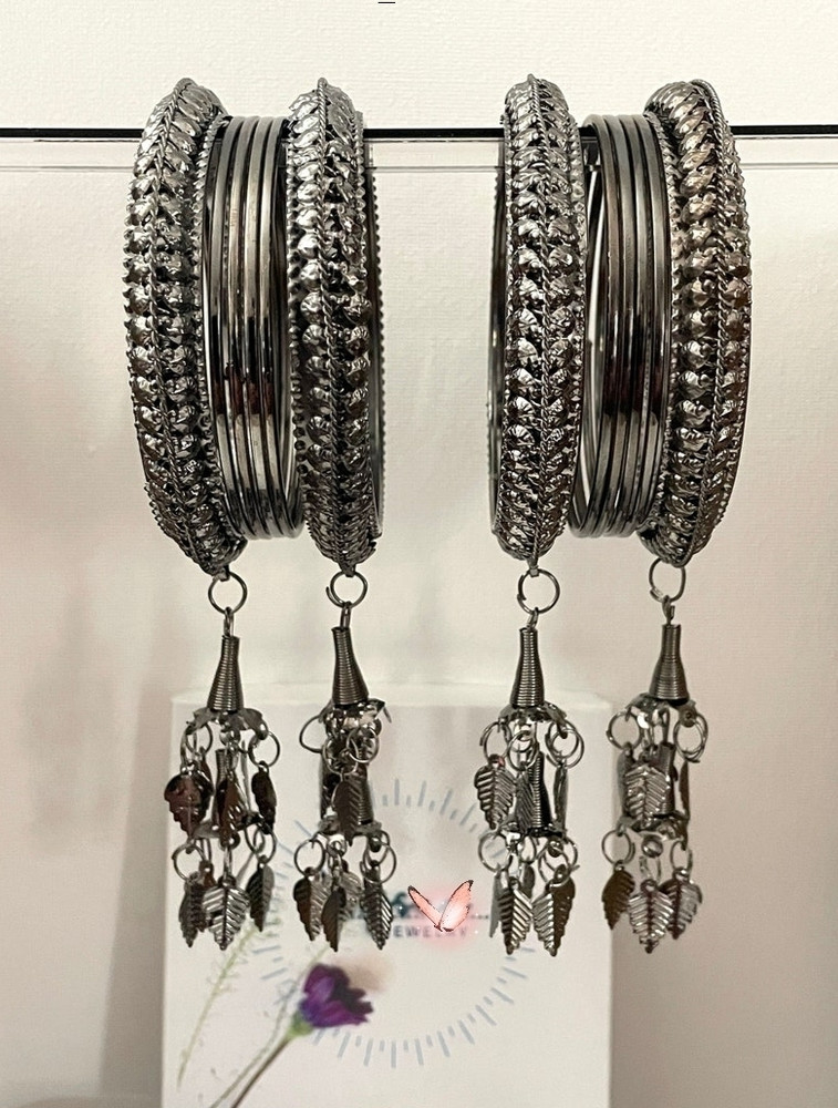 Parveen Collection Metal Alloy Black Silver Bangle Set Price in India Buy Parveen Collection Metal Alloy Black Silver Bangle Set Online at Best Prices in India Flipkart