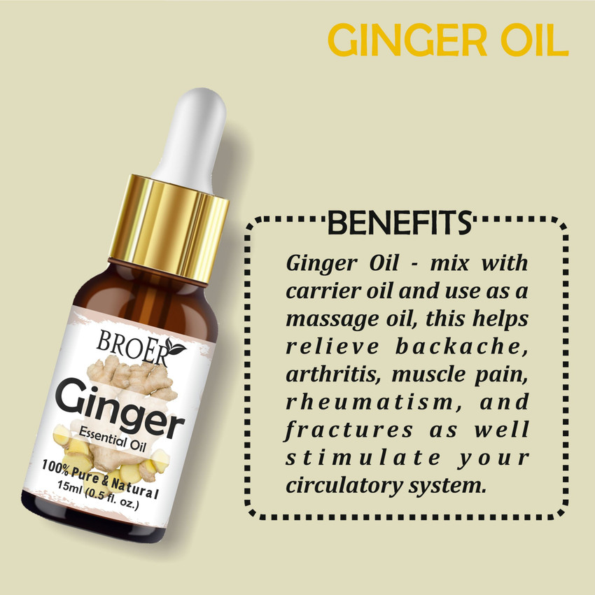 BROER Naturals Pure Ginger Essential Oil For Hair Growth Skin Belly Fat Drainage Price in India Buy BROER Naturals Pure Ginger Essential Oil For Hair Growth Skin Belly Fat