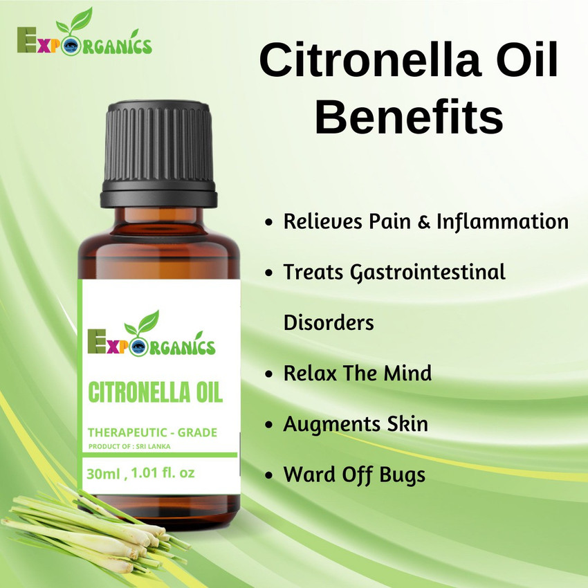 Expo Organics Citronella Essential Oil 100 Natural For Mosquito Repellent Hair Skin Care Price in India Buy Expo Organics Citronella Essential Oil 100 Natural For Mosquito Repellent Hair