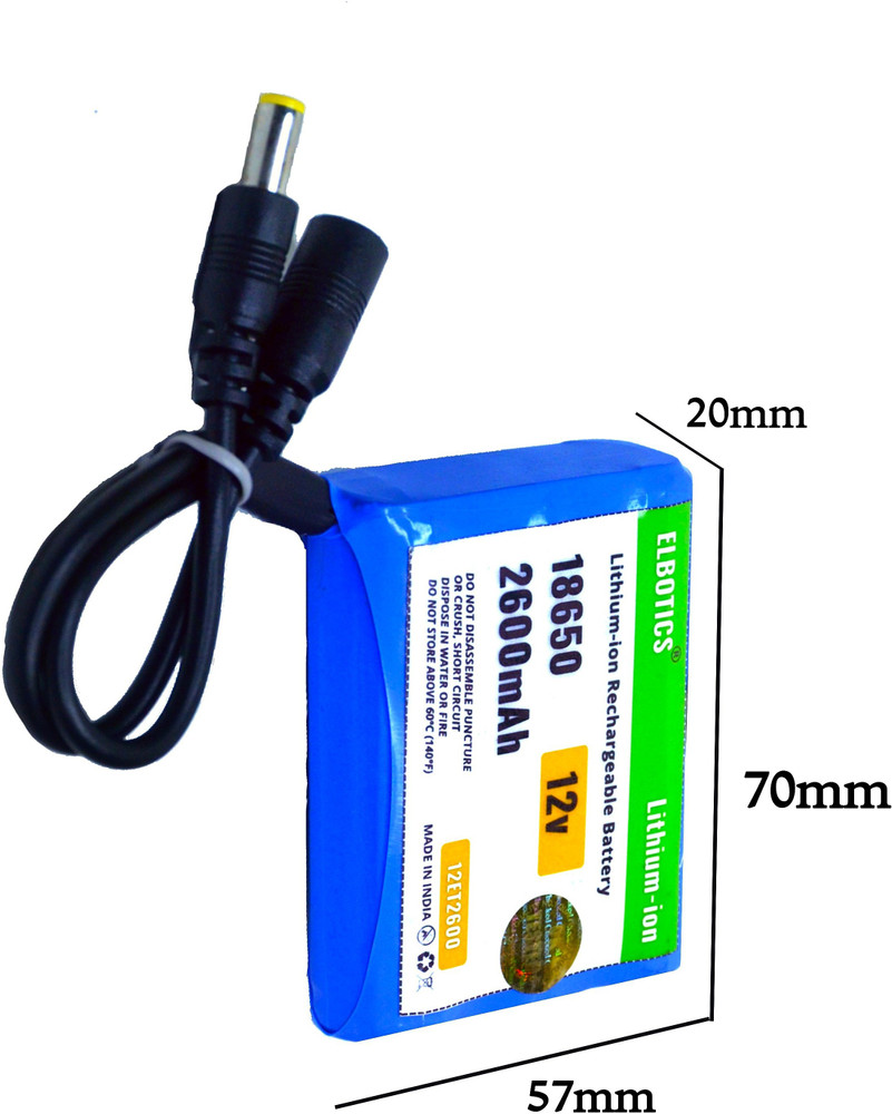 ElectroWorld 12v rechargeable 2600mAh lithium ion for Mini UPS Backup Power Supply Battery ElectroWorld Flipkart