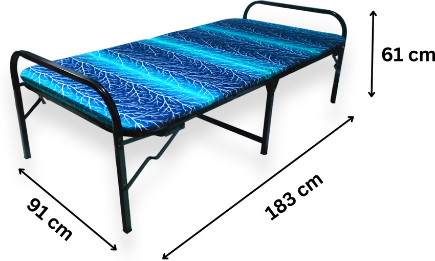 Furniyam Folding Bed 3 x 6 ft Blue 1 Adult or 3 kids Metal Single Bed Price in India Buy Furniyam Folding Bed 3 x 6 ft Blue 1 Adult or