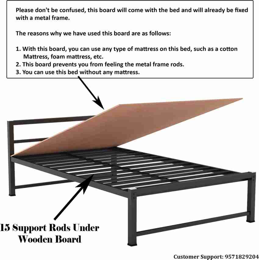 Ziaula Premium 4X6 Feet metal Bed Iron Bed with Attached MDF Board Metal Double Bed Price in India Buy Ziaula Premium 4X6 Feet metal Bed Iron Bed with Attached MDF Board Metal Double Bed online at Fli...