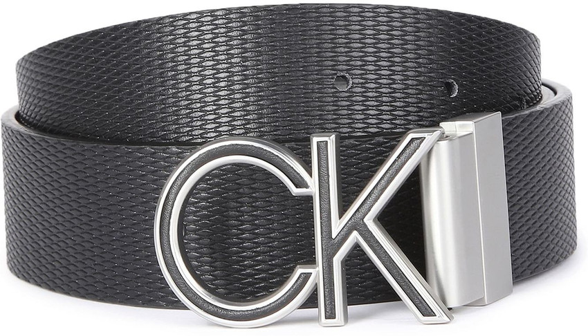 Calvin Klein Men Casual Black Synthetic Belt Black Price in India Flipkart