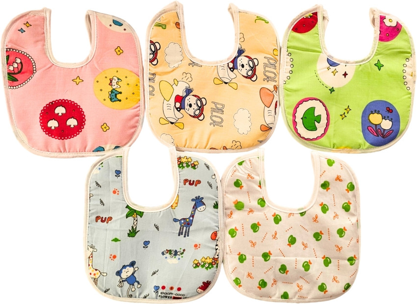 Hooper Baby Bibs With Trendy Designs With Dual Layer Cloth Assorted Pack of 4 Pcs Buy Baby Care Products in India Flipkart