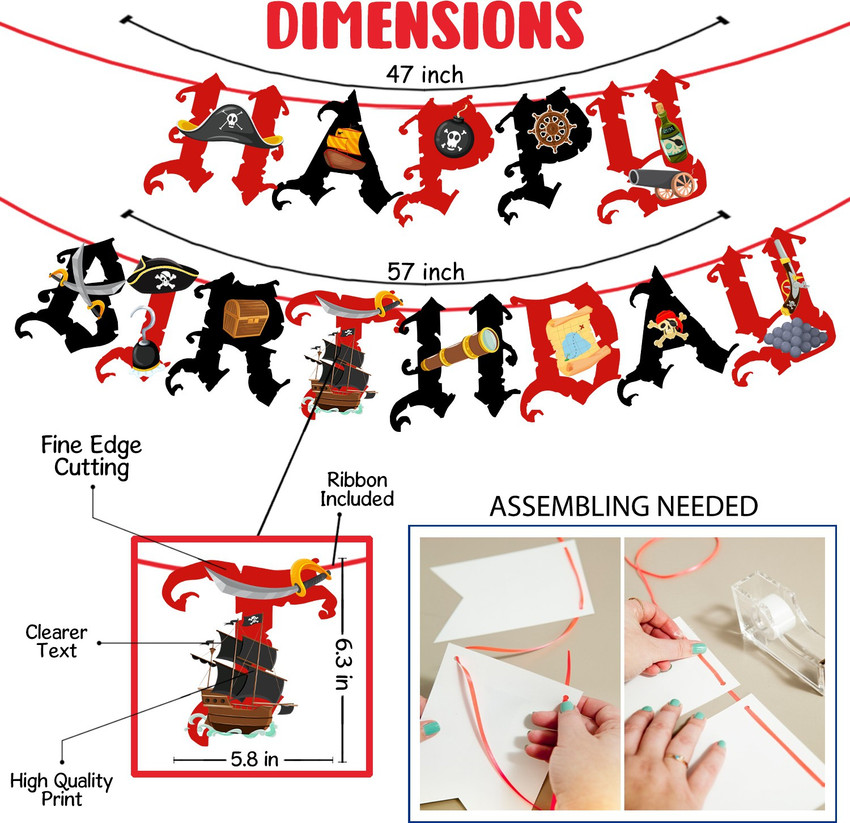 Pirate Birthday Party Decoration Printables Pink Pirate Birthday Party