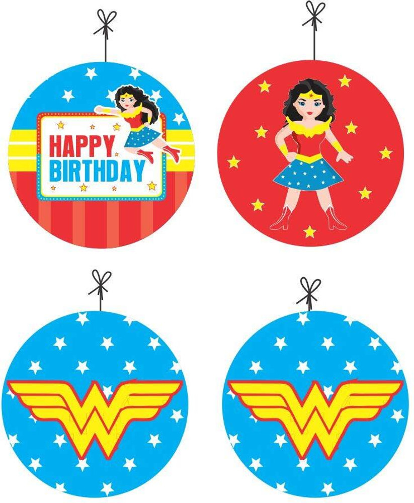 Wonder Woman Birthday Decorations Gold Wonder Woman 18in Balloon