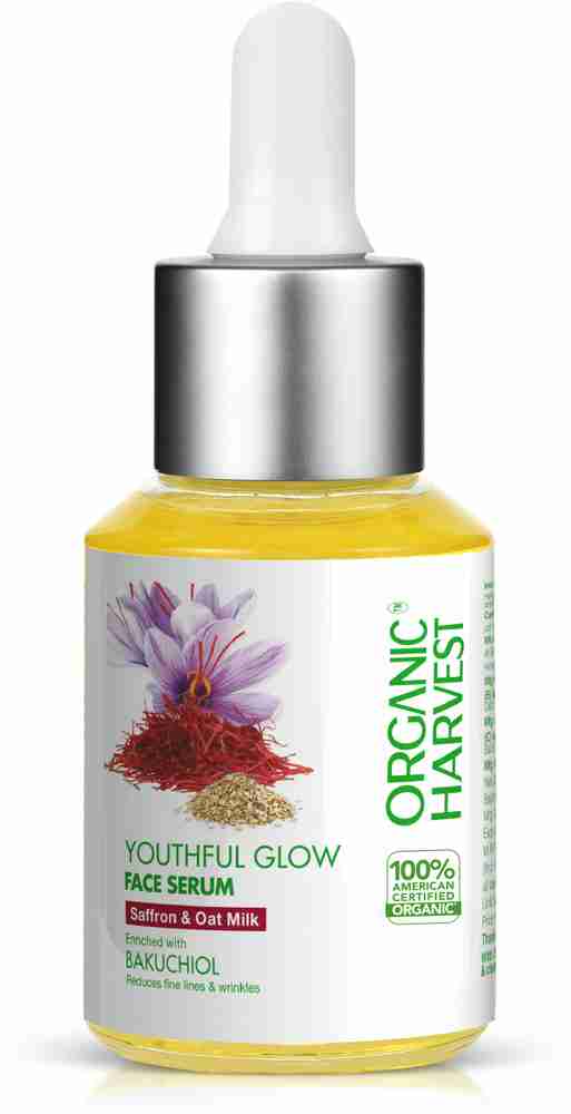 Organic Harvest Youthful Glow Saffron Oat Milk Anti Aging Serum For Skin For Men Women