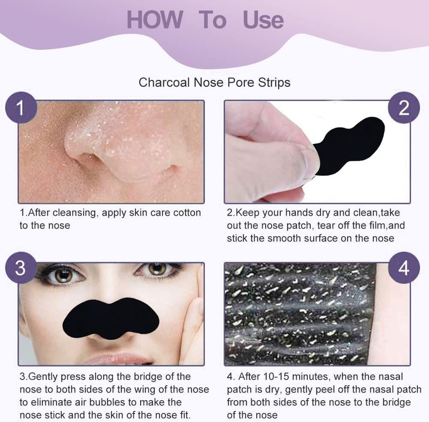 tanvi27 Nose Blackheads Remove Mask Plaster Nose Strips Remove Blackhead Pores Black set