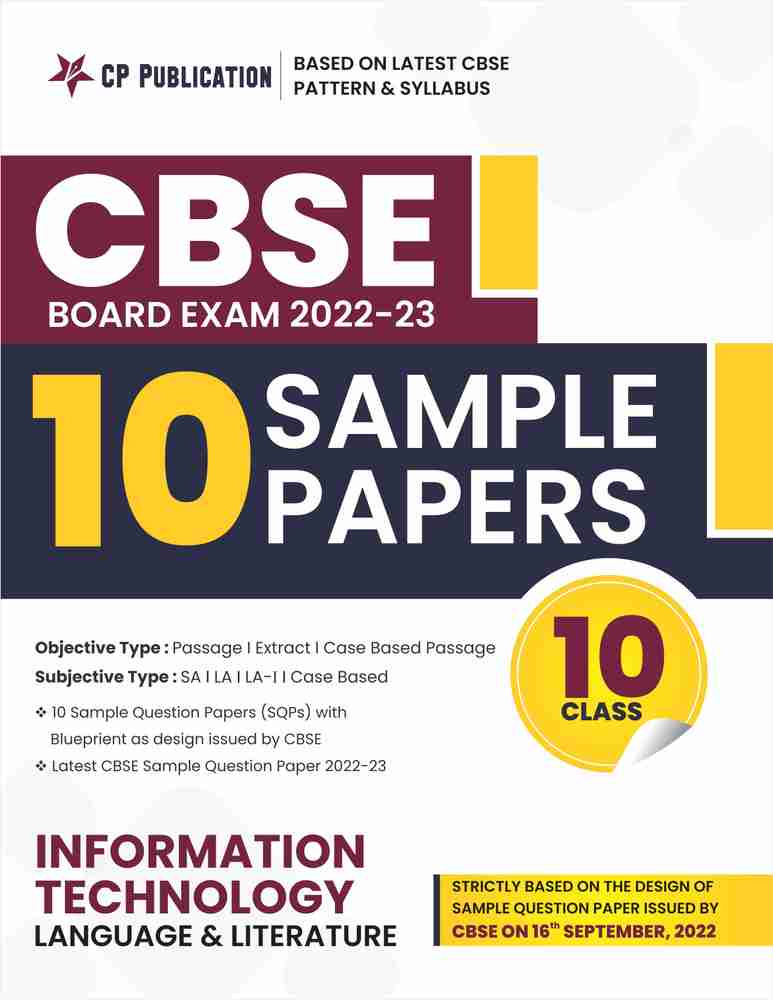 CBSE Class 10 English Sample Papers 2024 PYQs, Cheat Sheets, 08/27/2022
