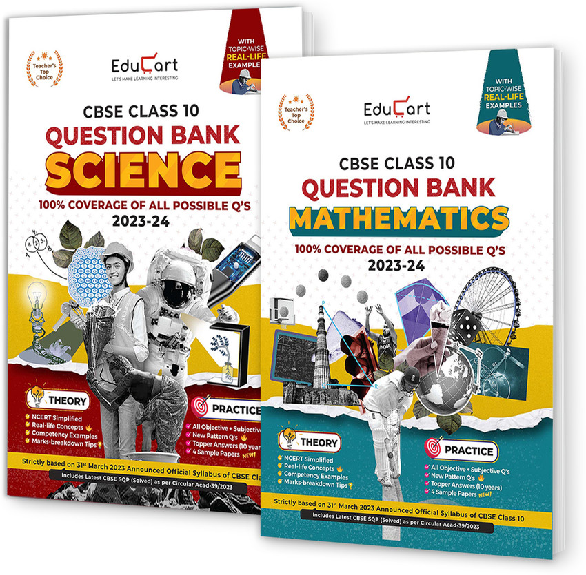 Educart CBSE Class 10 Science Question Bank 2024 (NCERT, 45% OFF