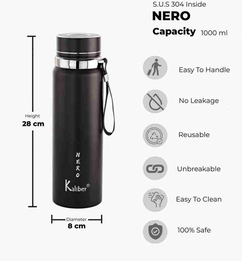 Kaliber Nero 1000 ThermoSteel Bottle 3 Insulation SUS 304 Inside 24Hr Hot Cold 1000 ml Bottle Buy Kaliber Nero 1000 ThermoSteel Bottle 3 Insulation SUS 304 Inside